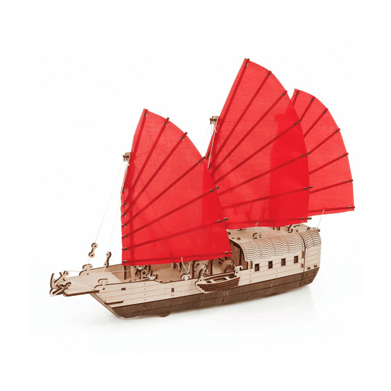 Djong: Asiatisches Boot als mechanisches 3D-Holzpuzzle | MagicHolz
