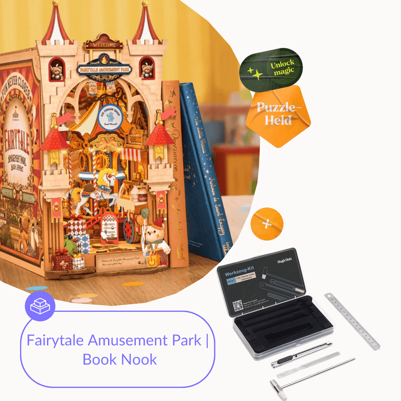 Book Nook Wooden Fairground – Fairytale Amusement Park