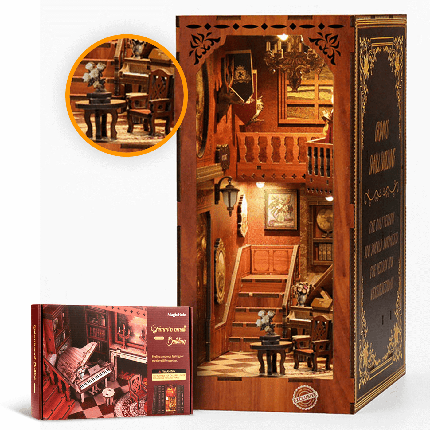 Book Nook Grimm's kleines Haus von MagicHolz | 184 Teile