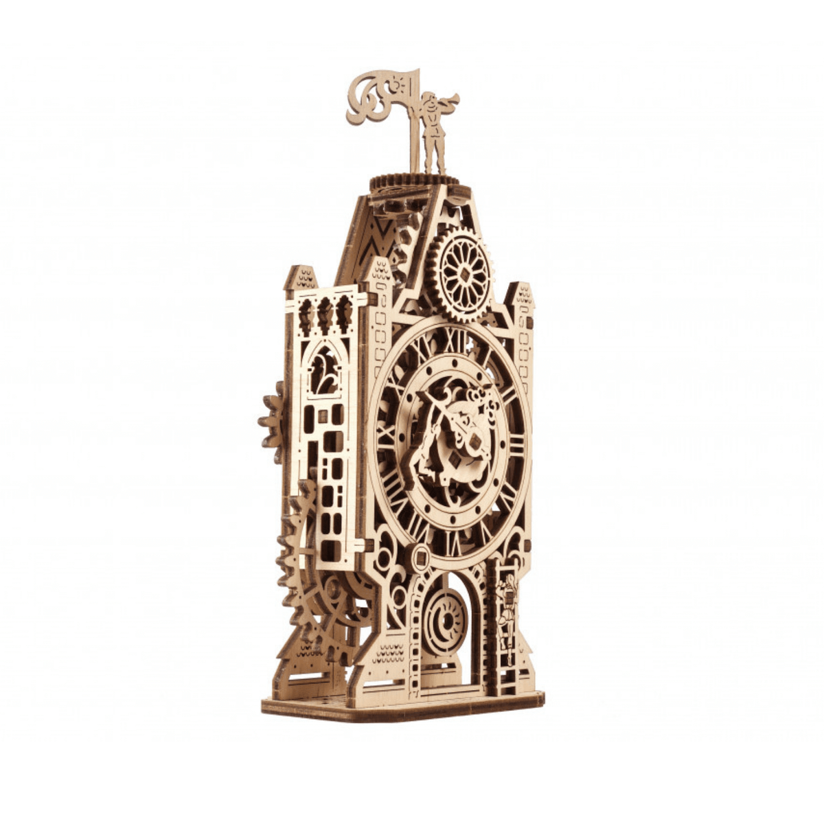 3D wooden puzzle clock tower for children & adults | Mechanical