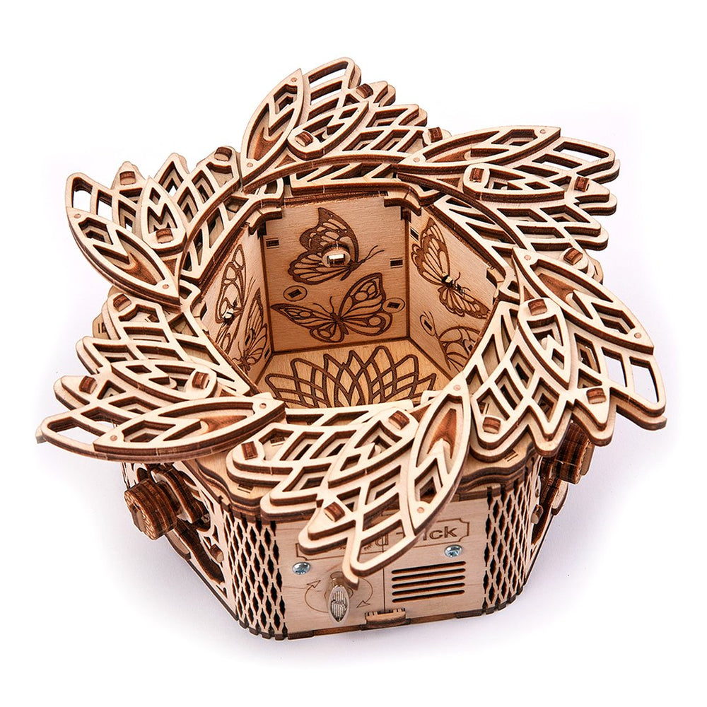 3D Holzpuzzle Mysteriöse Blume für Kinder & Erwachsene | Mechanisch
